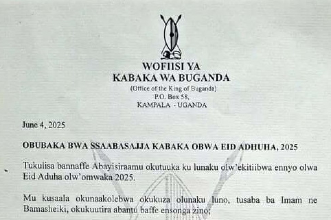 bugandauk.com - Eid Adhuha message from His Majesty the Kabaka